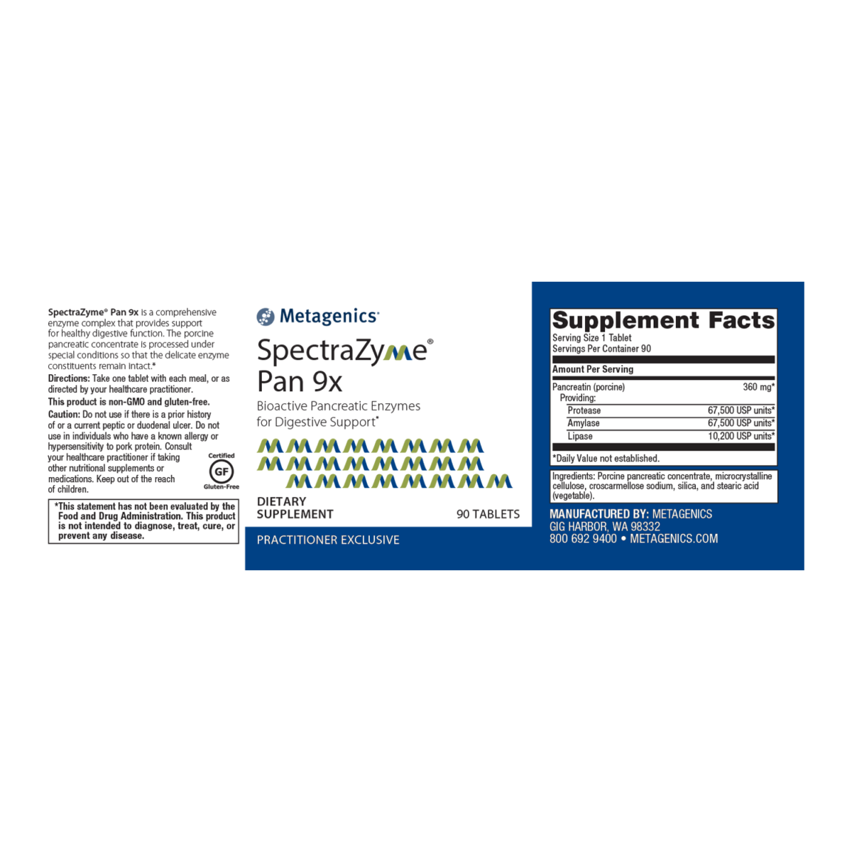 SpectraZyme Pan 9x 90 T - Compounding Pharmacy of Green Store