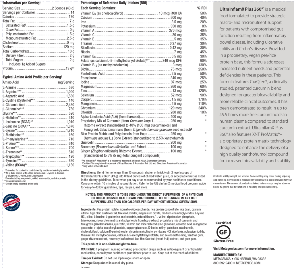UltraInflamX Plus 360° (Original Spice 14 Servings) - Compounding ...